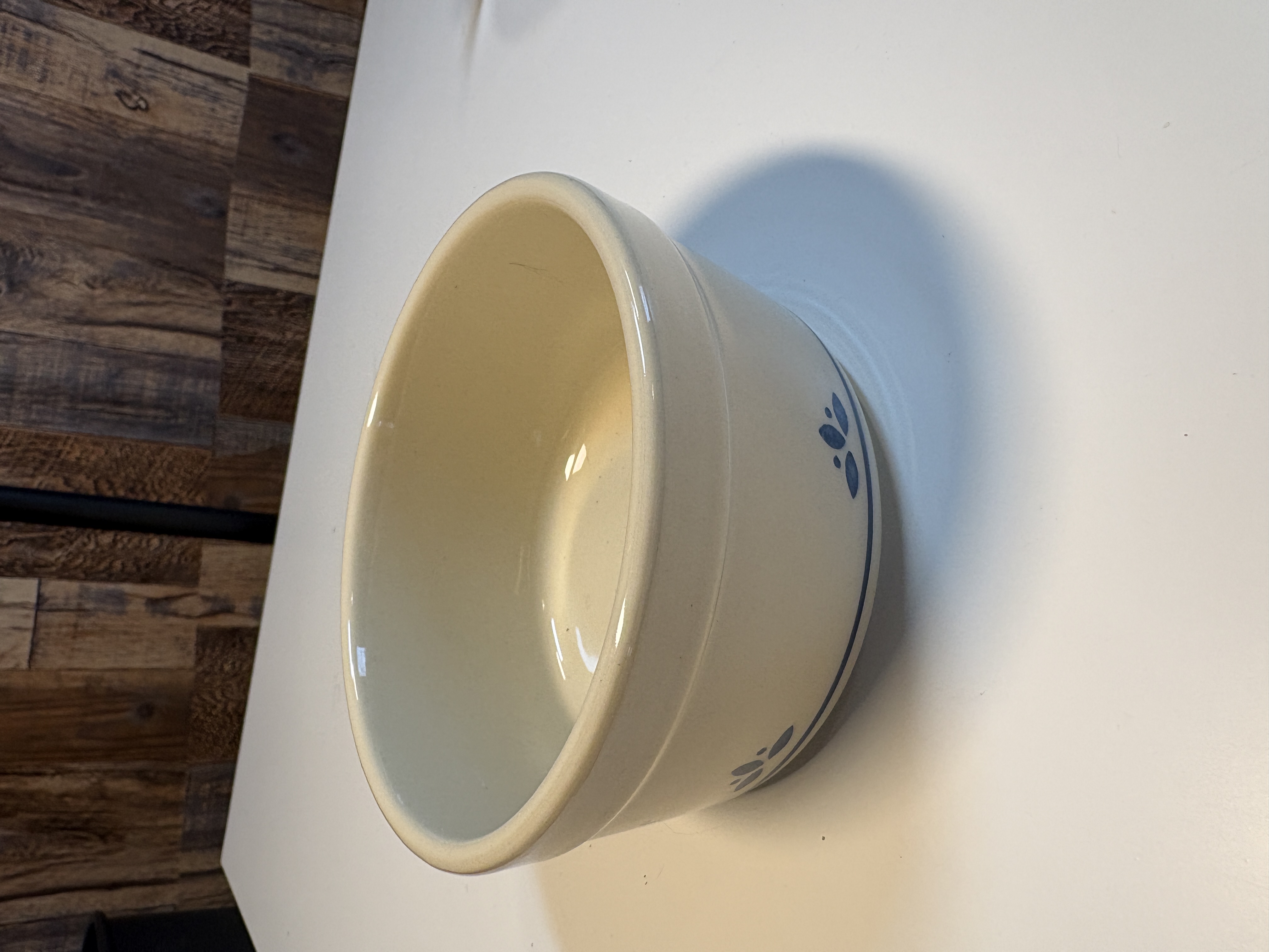Roseville Ohio Blue Floral Stoneware Bowl - Community Project Online